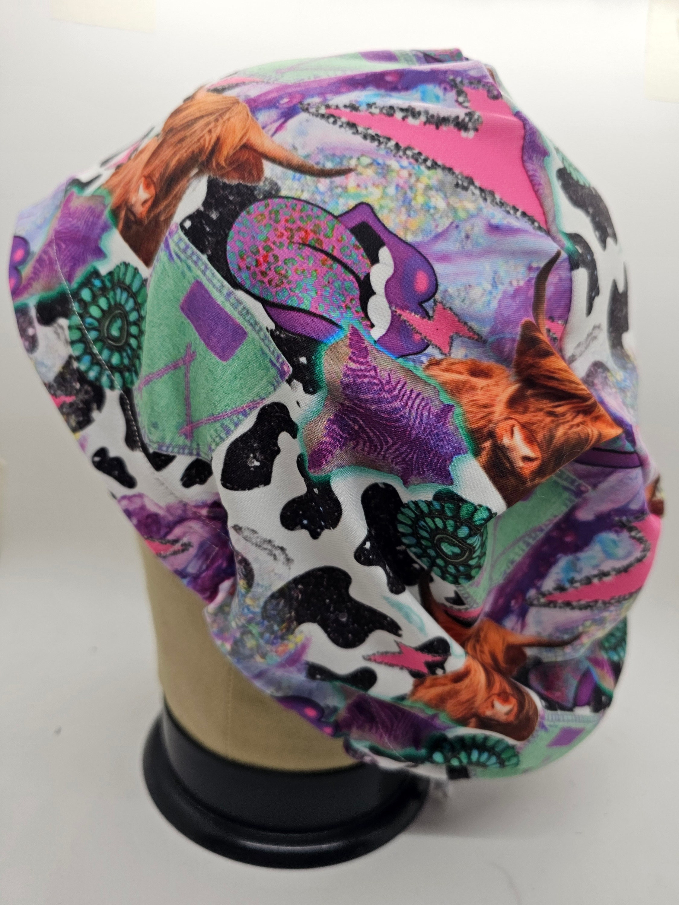 Men's or Women's Scrub Cap - Texas Rodeo Cowboy Boots Steer Skulls ...