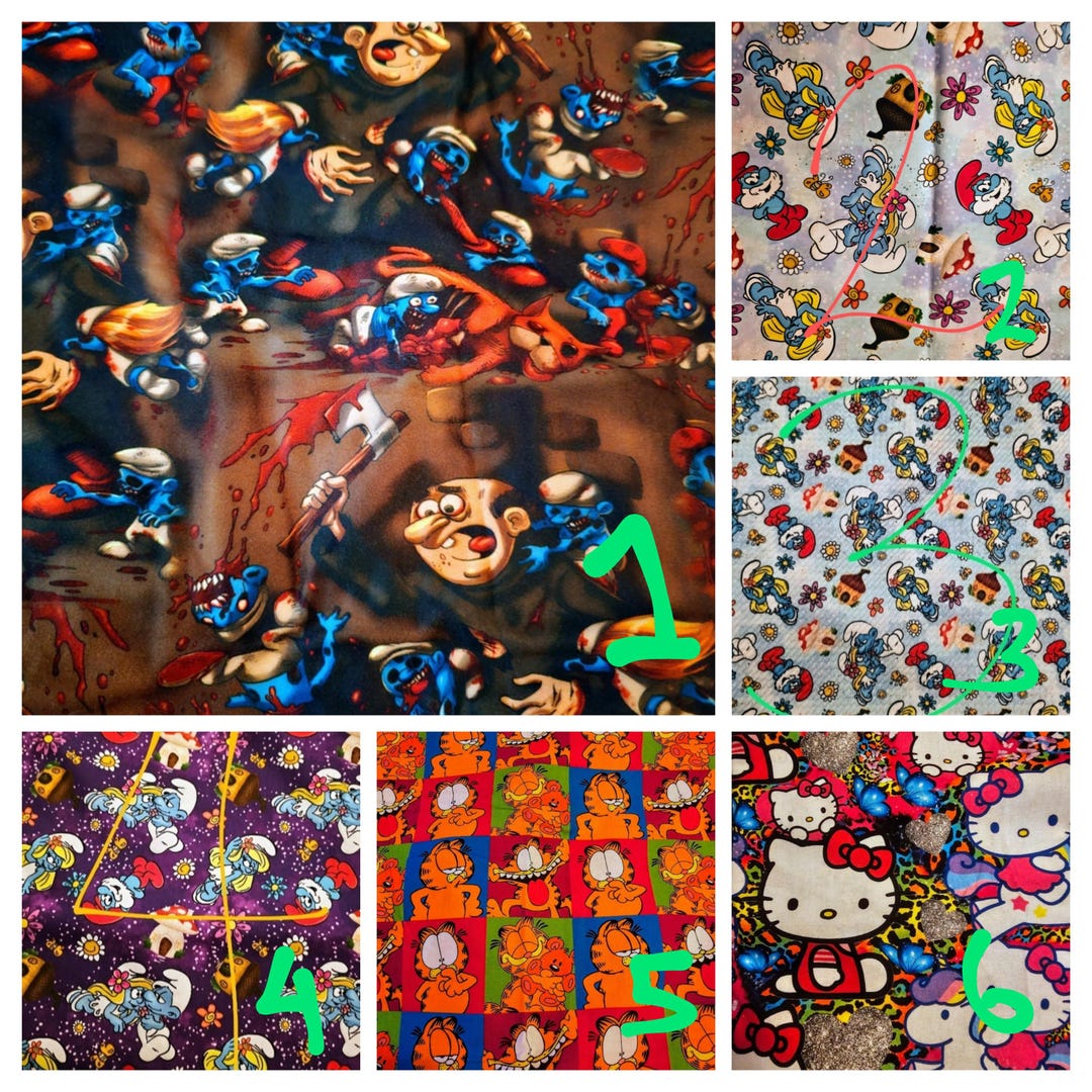 Men's or Women's Scrub/skull Hat/cap - 80s Cartoons Smurfs. Choose ...