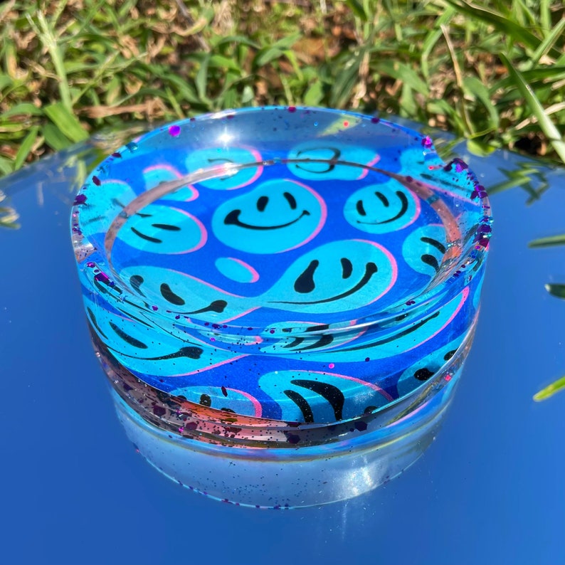 Smiley Faces Tray | Resin Ashtray | Jewelry Tray | Unique Home Decor ...