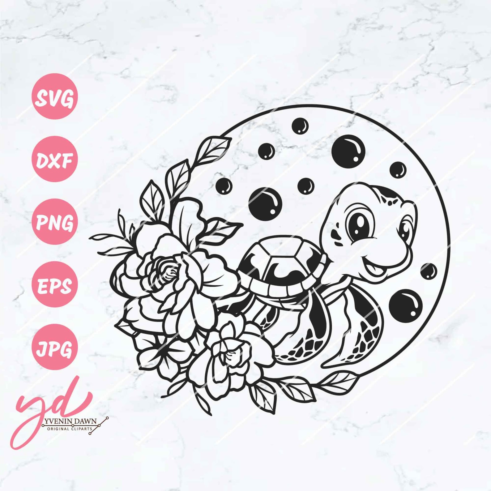 Cute Floral Turtle Svg Png Floral Turtle Svg Turtle Svg - Etsy