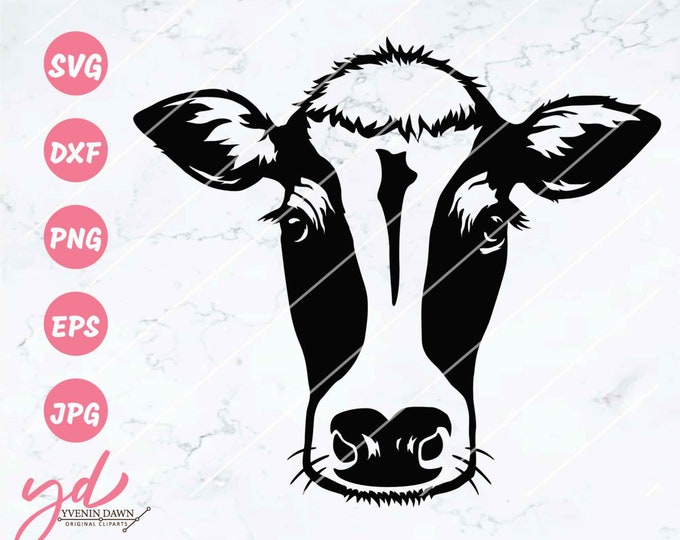 Cow Svg Farm Cow Svg Cow Head Svg Cow Face Svg Calf - Etsy