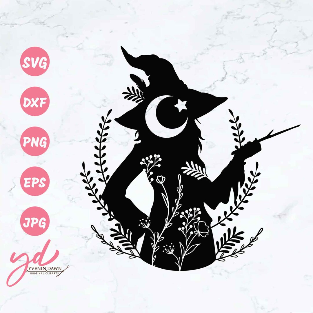 Witch Svg Halloween Witch Svg Halloween Svg Witch Clipart Wiccan Witchy ...