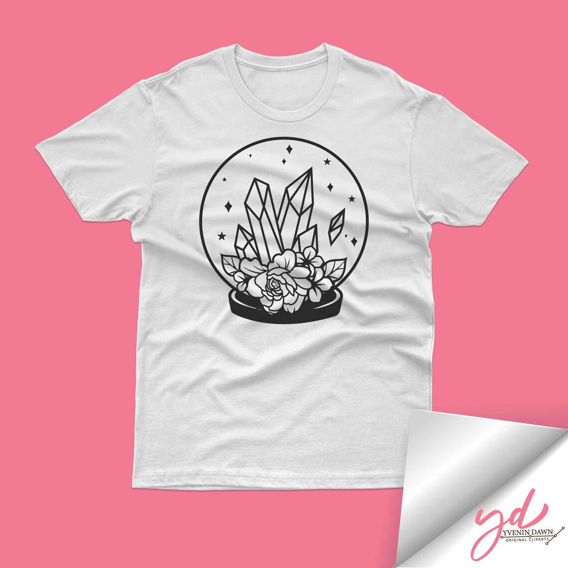 Crystal With Flower Svg Crystal Ball Svg Mystical Svg - Etsy