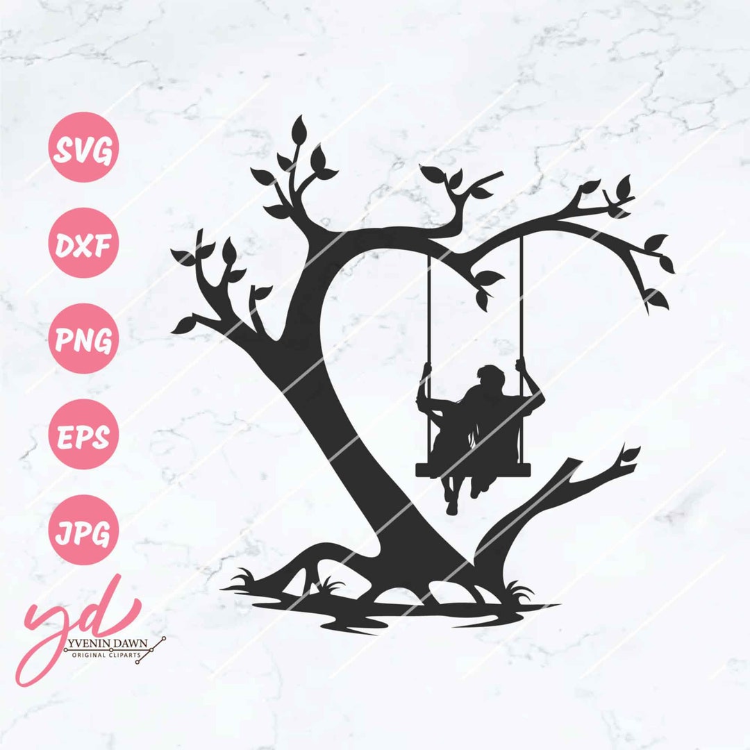 Couple Swing Svg Png | Romantic Swing Svg | Couple Svg | Couple Under a ...