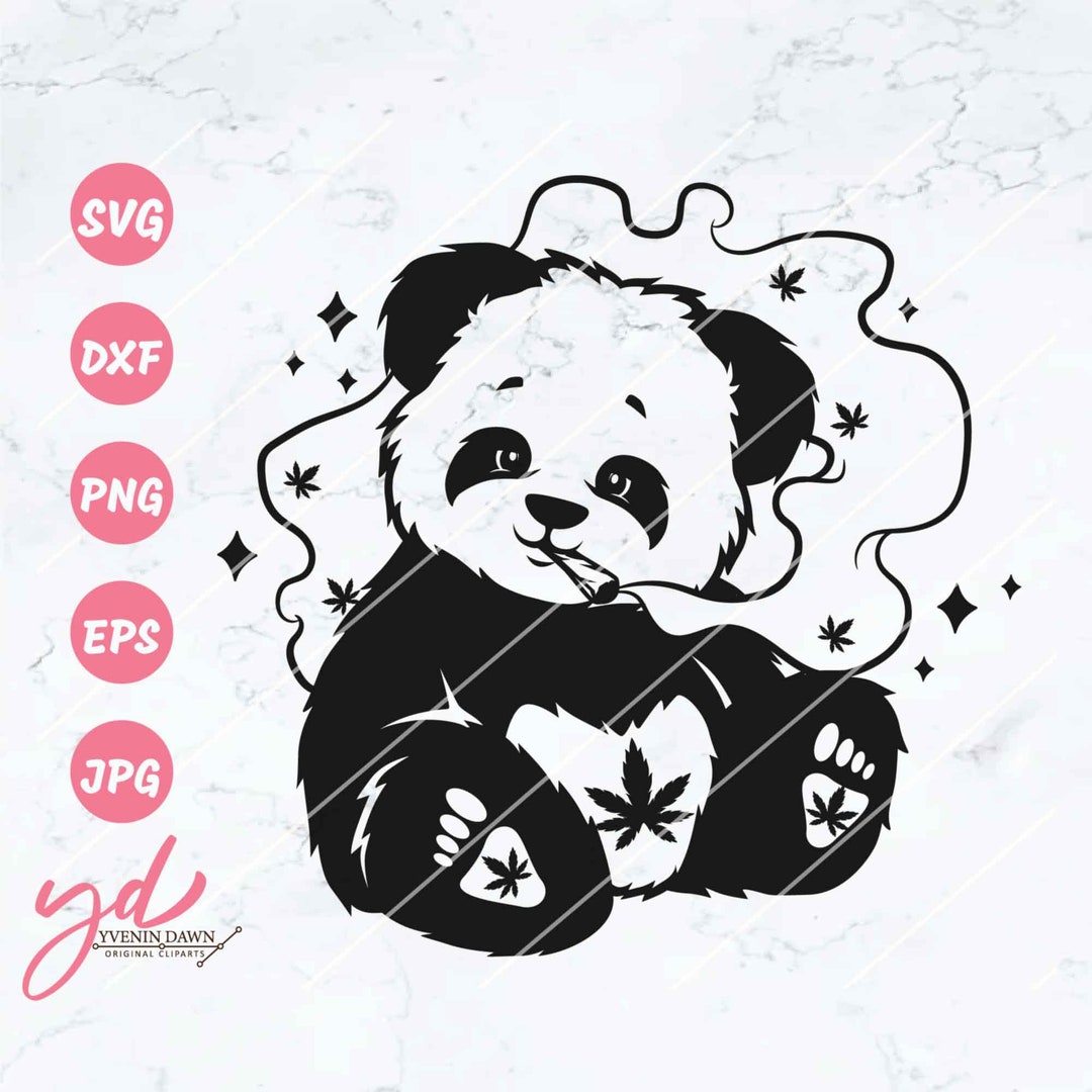 Weed Panda Svg | Panda Smoking Weed Svg | Panda Svg | High Panda ...