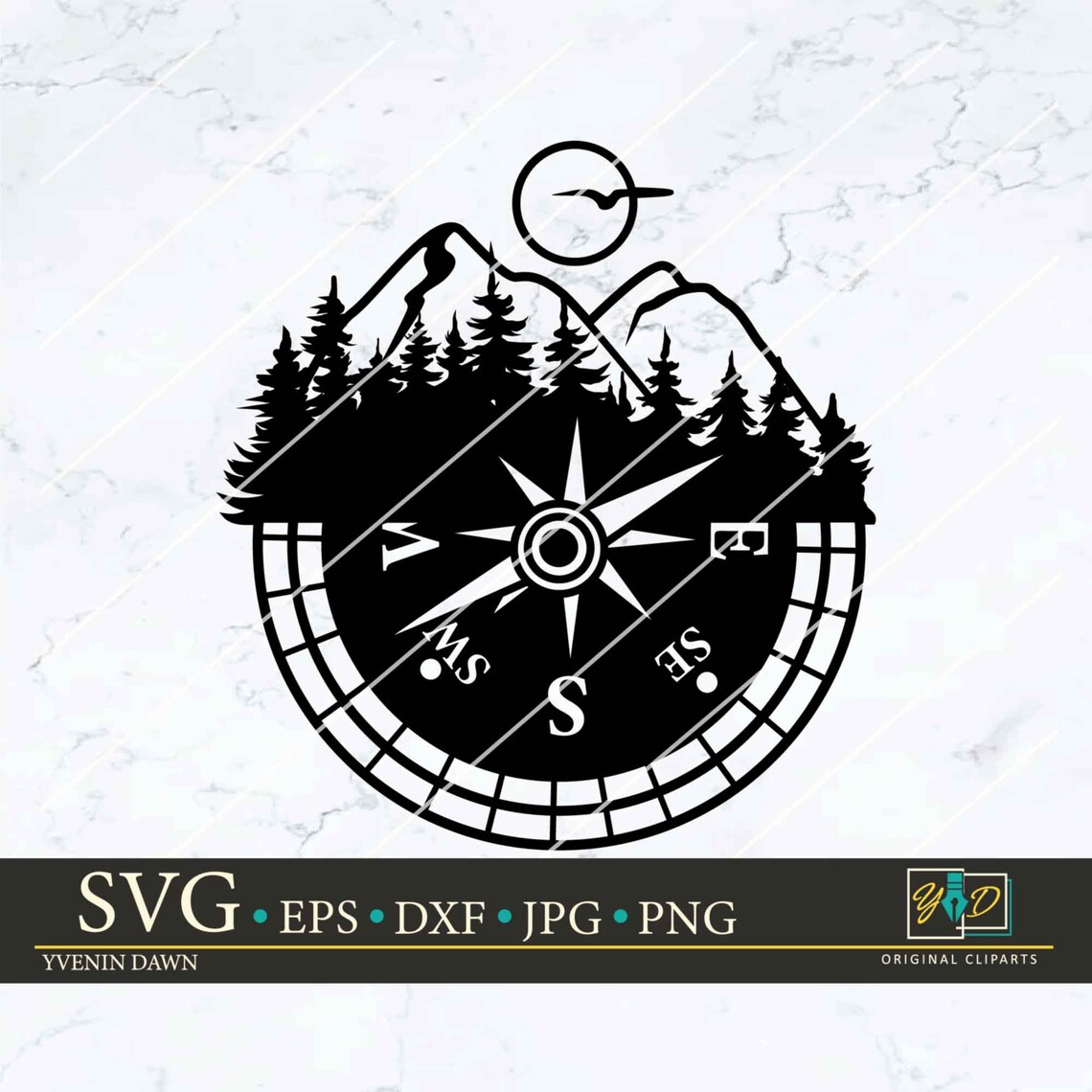 Compass Svg Adventure Compass Outdoor Svg Compass Cut | Etsy