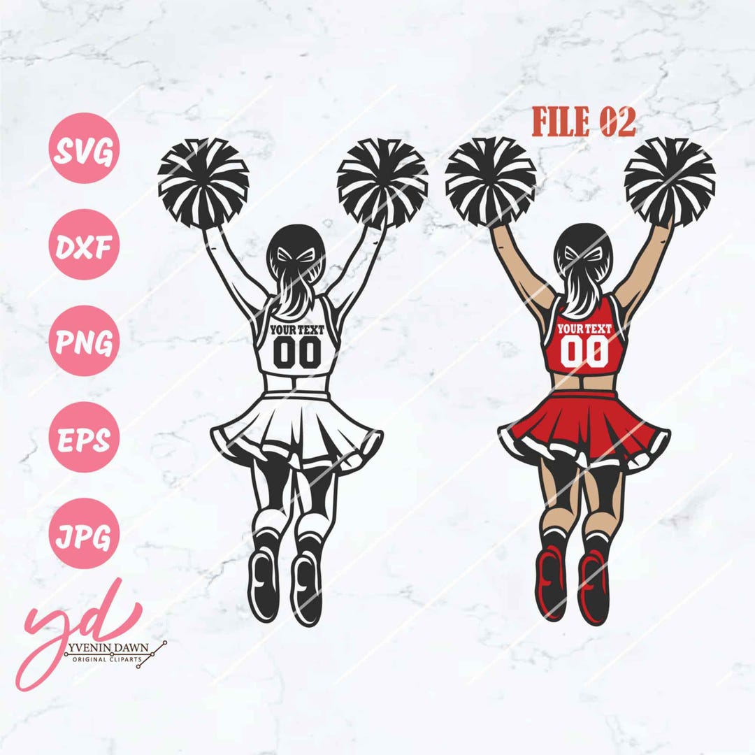 Cheerleader Svg | Customized Layered Color | Cheerleading Svg ...