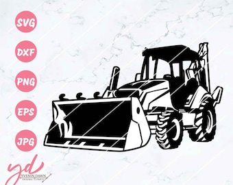 Backhoe SVG Bucket Loader Svg Tractor Svg Dirt Tractor Svg - Etsy