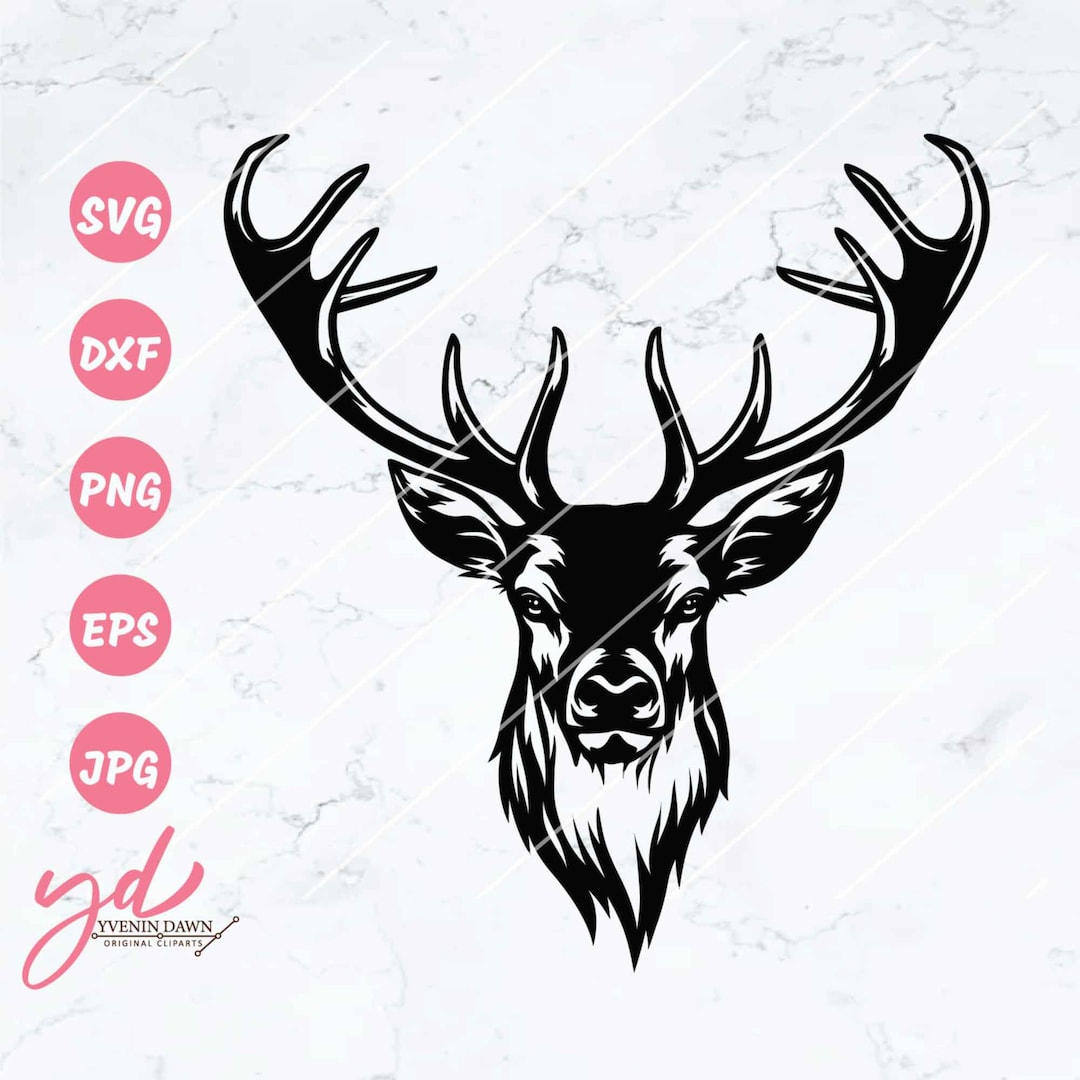 Buck Head SVG: Deer Hunting Clipart (digital Files) - Etsy