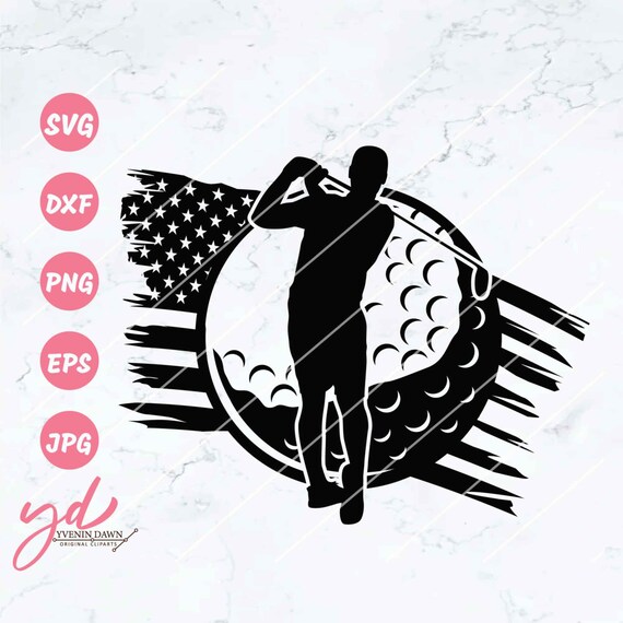 US Golf Svg US Golf Player Svg Golfing Svg Golf Clubs - Etsy