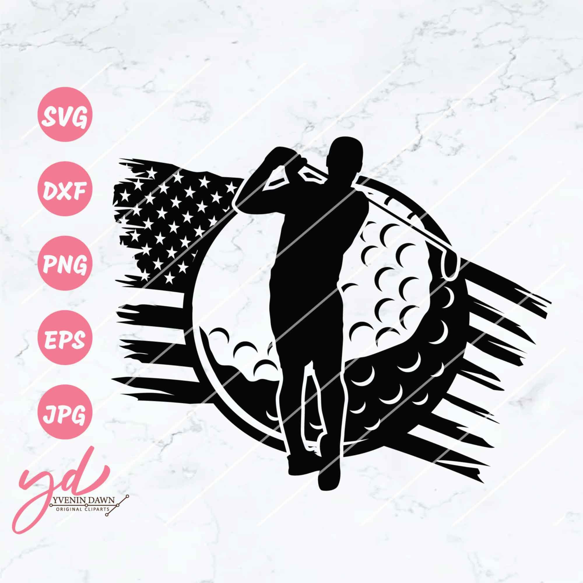 US Golf Svg US Golf Player Svg Golfing Svg Golf Clubs - Etsy