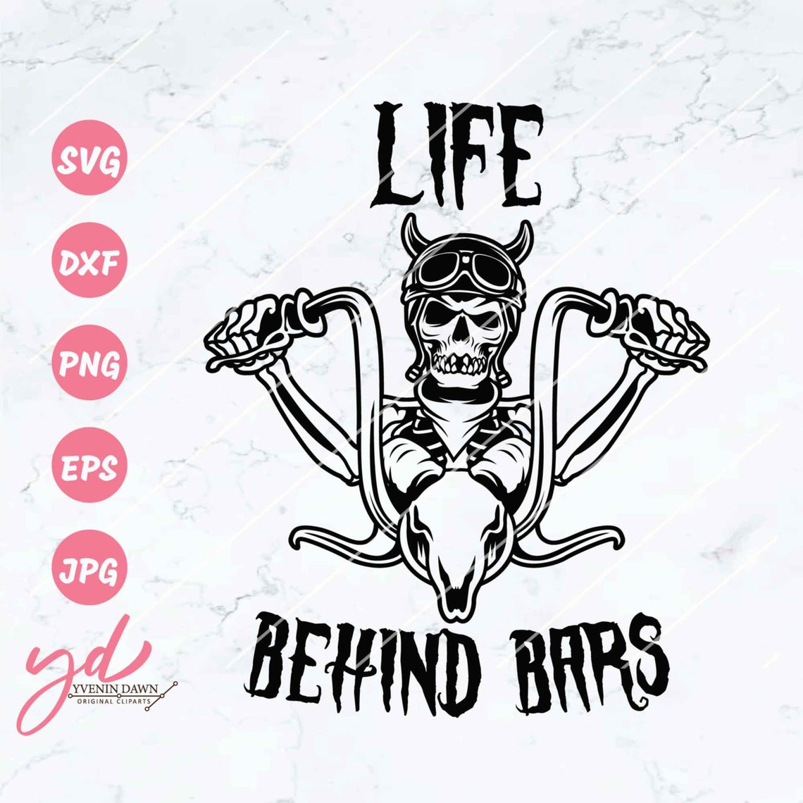 Skeleton Life Behind Bars Svg Skeleton Driving Motorcycle - Etsy