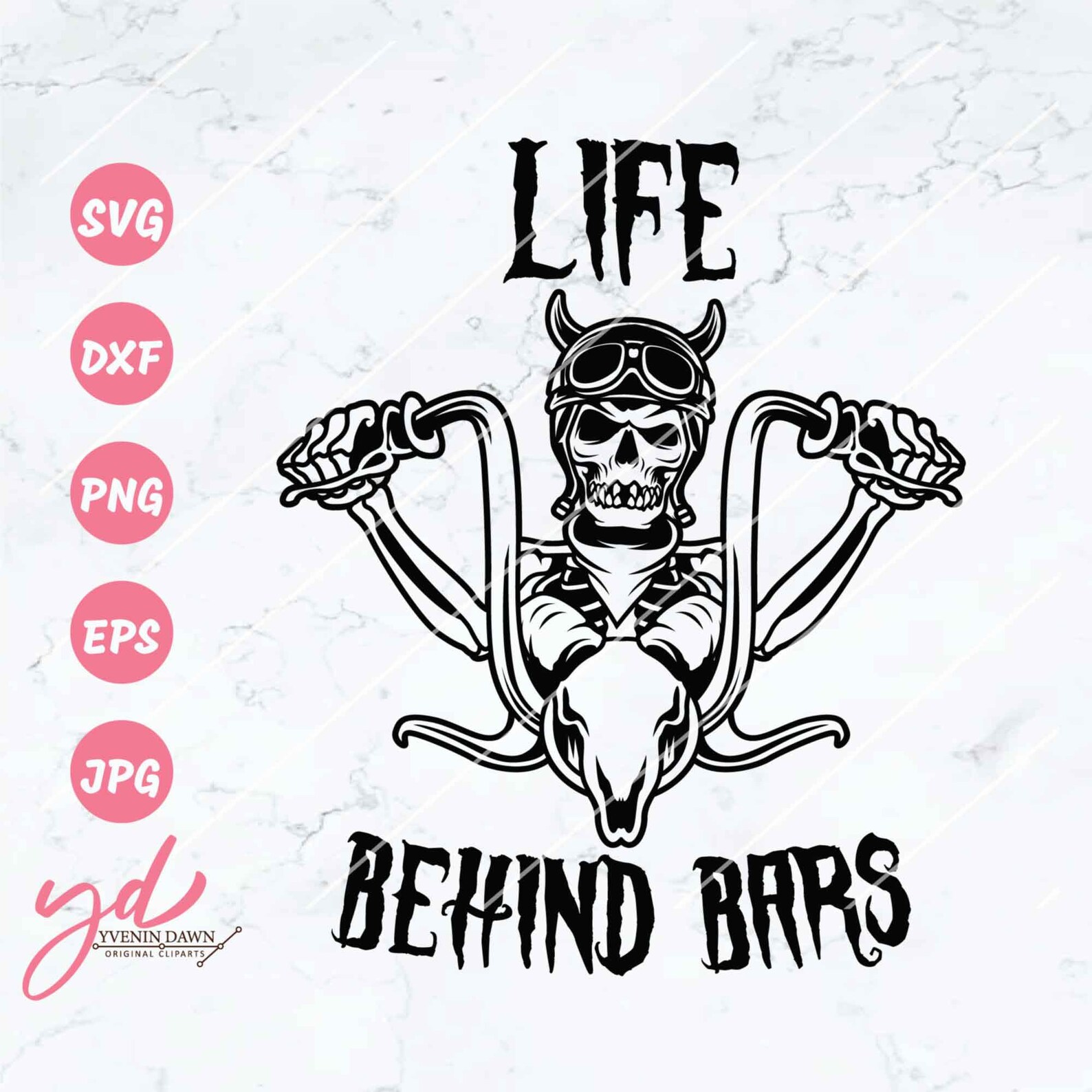 Skeleton Life Behind Bars Svg Skeleton Driving Motorcycle - Etsy