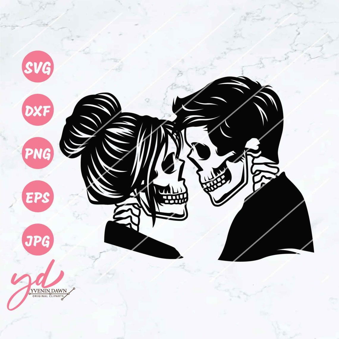 Skull Lovers Svg Dead Skeleton Love Svg Skeleton Romance | Etsy