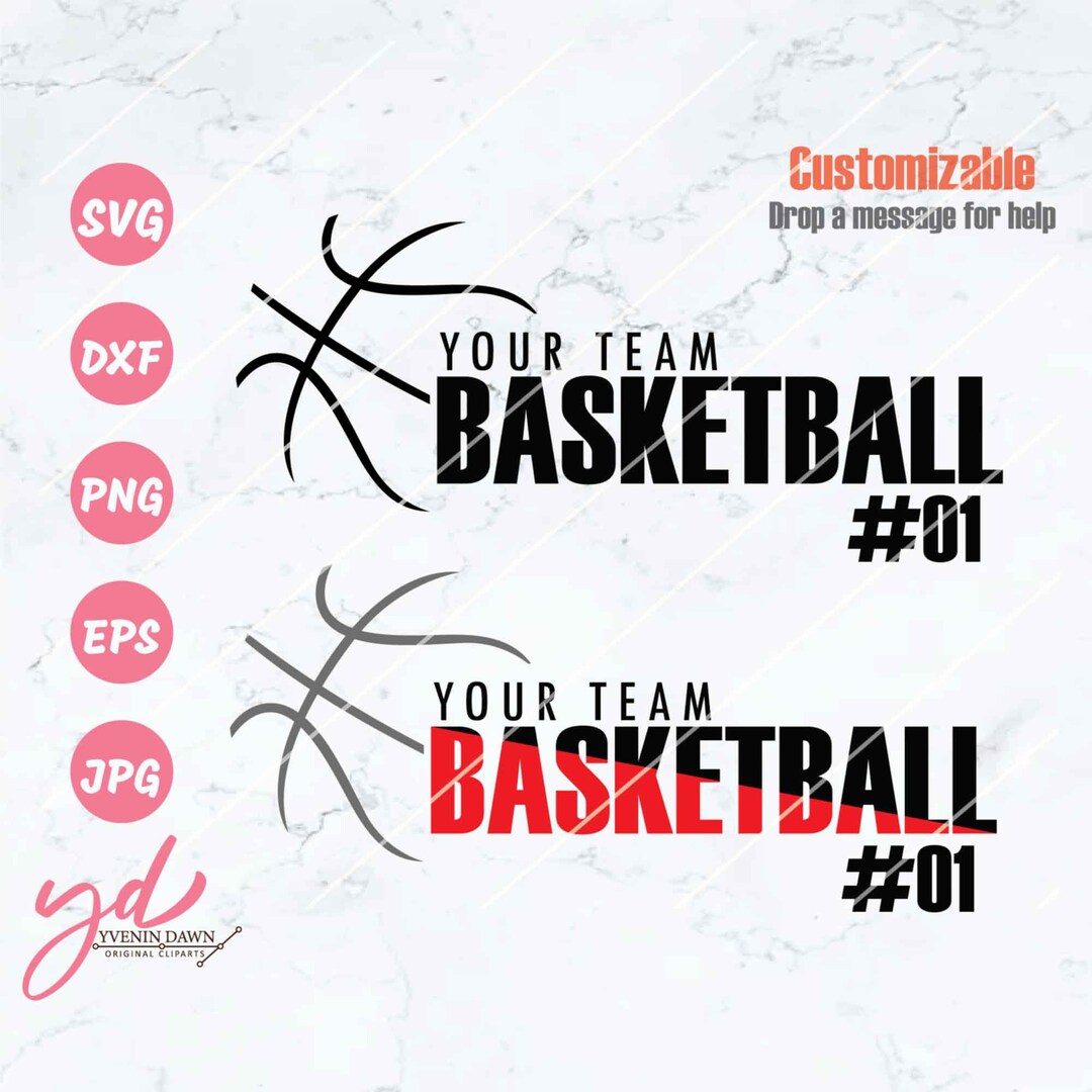 Basketball Team SVG: Shirt Design Template (digital Download) - Etsy
