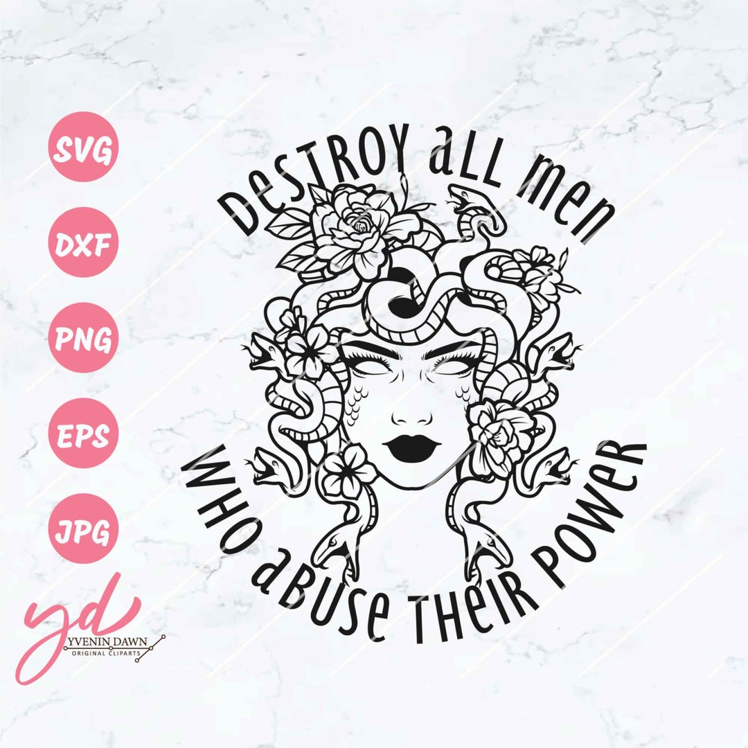 Medusa Svg: Mythological Snake Hair Design (digital Download) - Etsy