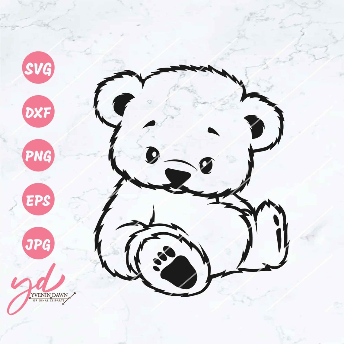 Cute Bear Sitting Svg Cute Bear Svg Bear Svg Baby Bear - Etsy