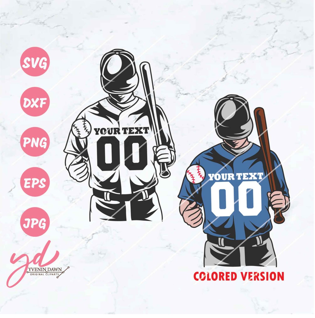 Baseball Player Svg | Sports Svg | Baseball Svg | Customized Baseball ...