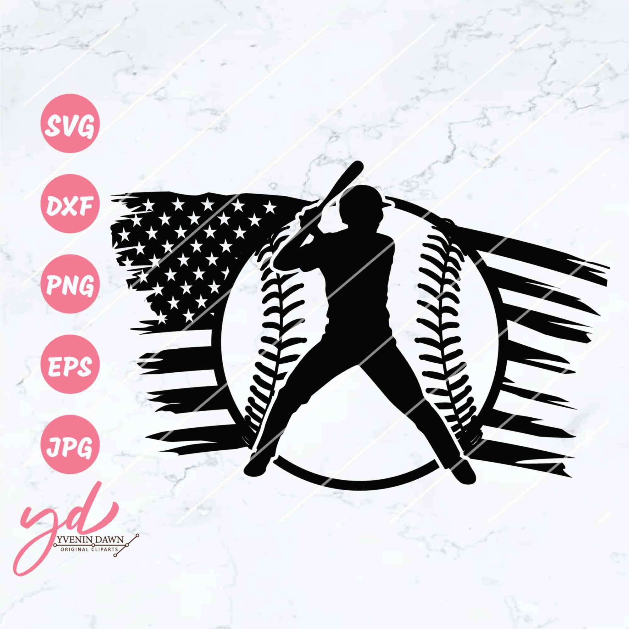 US Baseball Svg Sports Svg Baseball Svg Baseball Player - Etsy