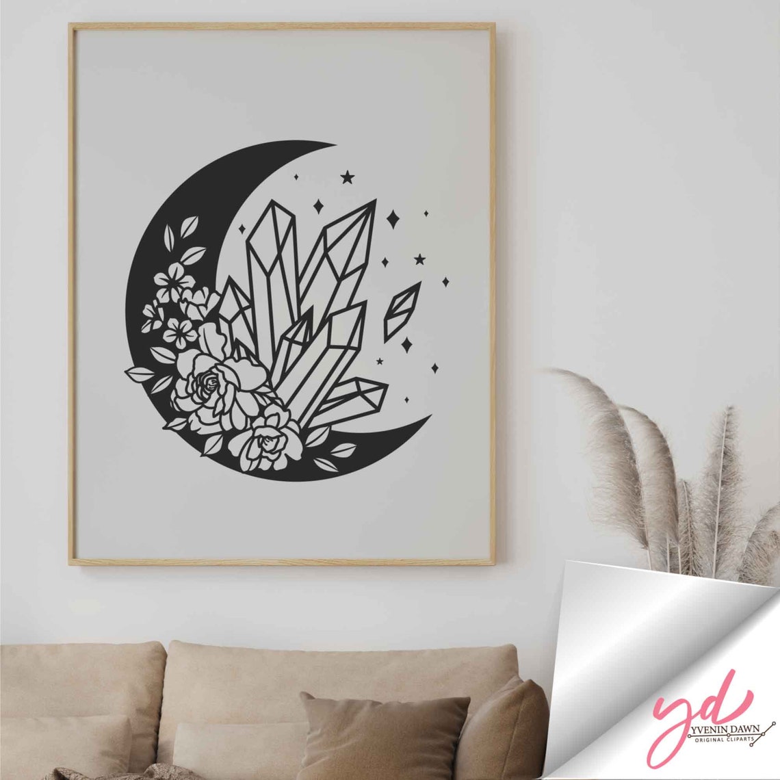 Magic Crystals SVG Crystal Flowers SVG File Crystal Cut - Etsy