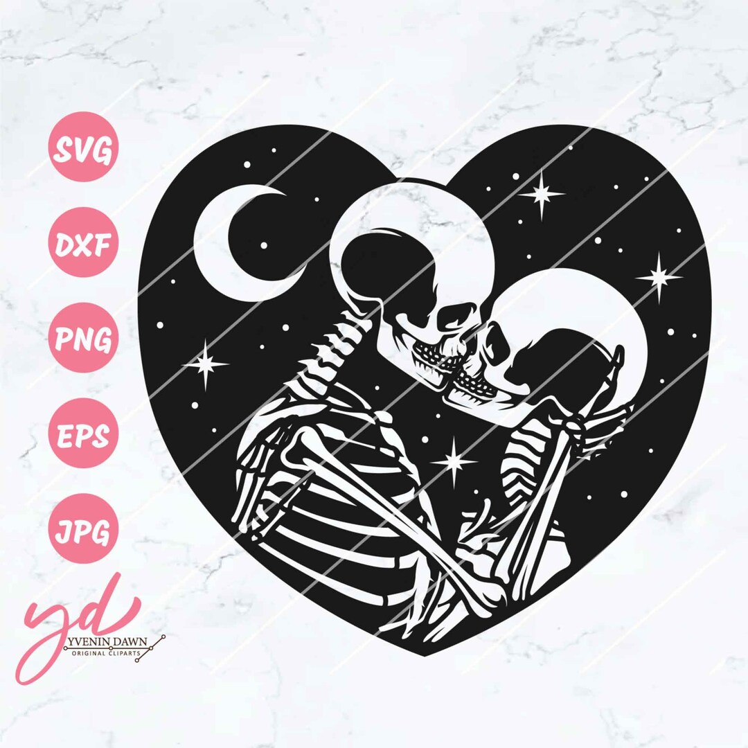 The Lovers Svg Png Skull Lovers Svg Skeleton Romance Svg Gothic Svg ...