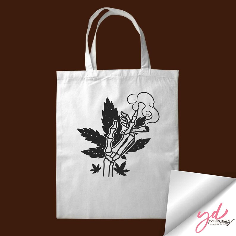 Weed Svg Skeleton Hand Holding Joint Svg Smoking Cannabis Etsy