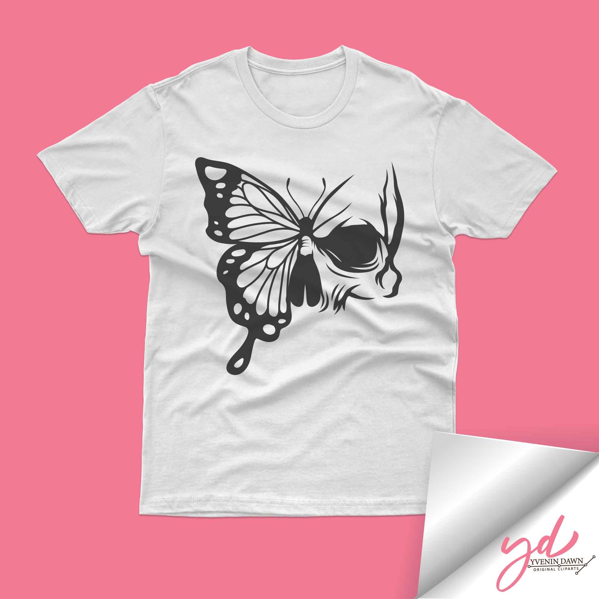 Skull Butterfly Clipart: Skeleton Svg, Png, Jpg, Eps, Dxf (digital ...