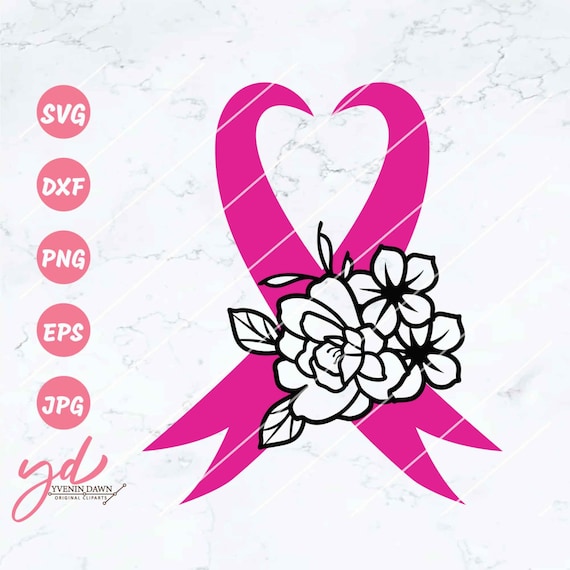 Pink Cancer Ribbon Svg Breast Cancer Svg Hope Ribbon Svg - Etsy