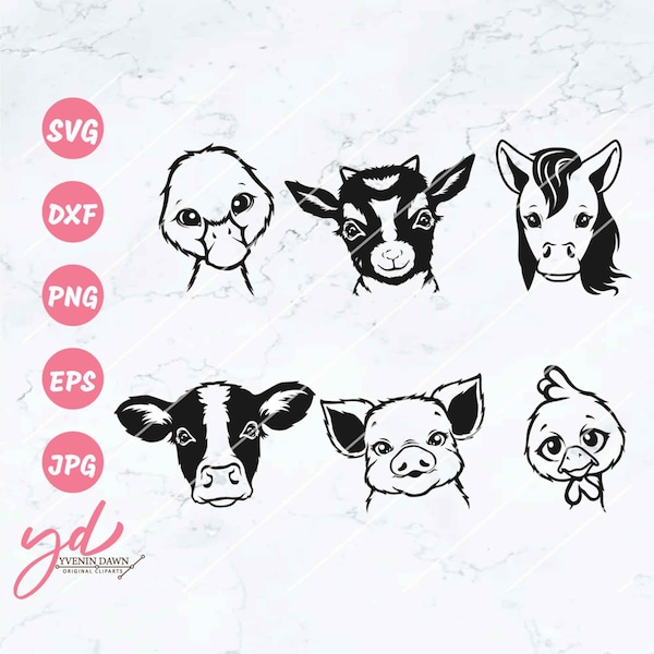 Farm Animal Svg - Etsy