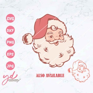 Retro Santa Svg Png Santa Claus Svg Cute Santa Face Svg Christmas Svg ...