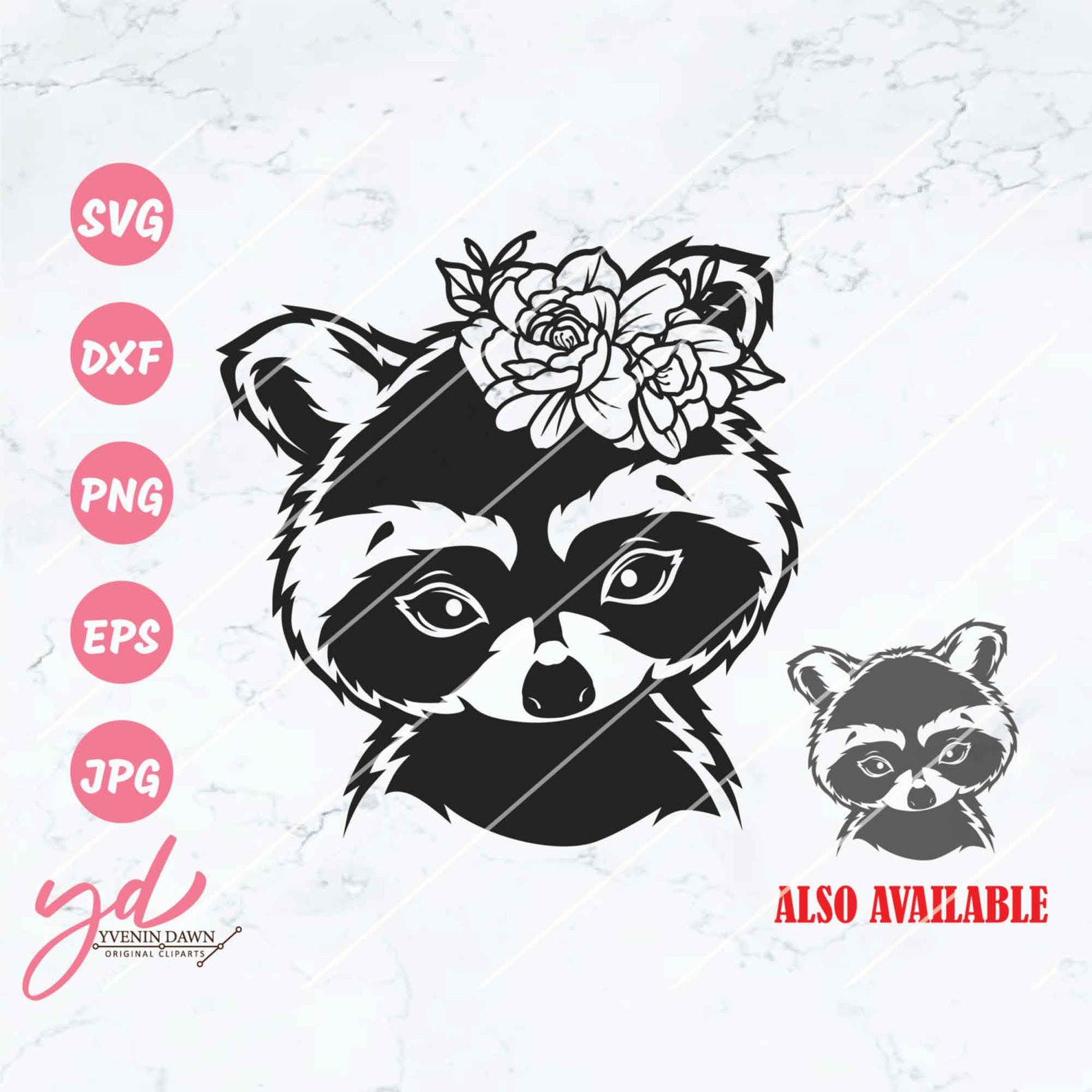 Cute Floral Raccoon Svg Png Raccoon Svg Floral Animal Svg - Etsy