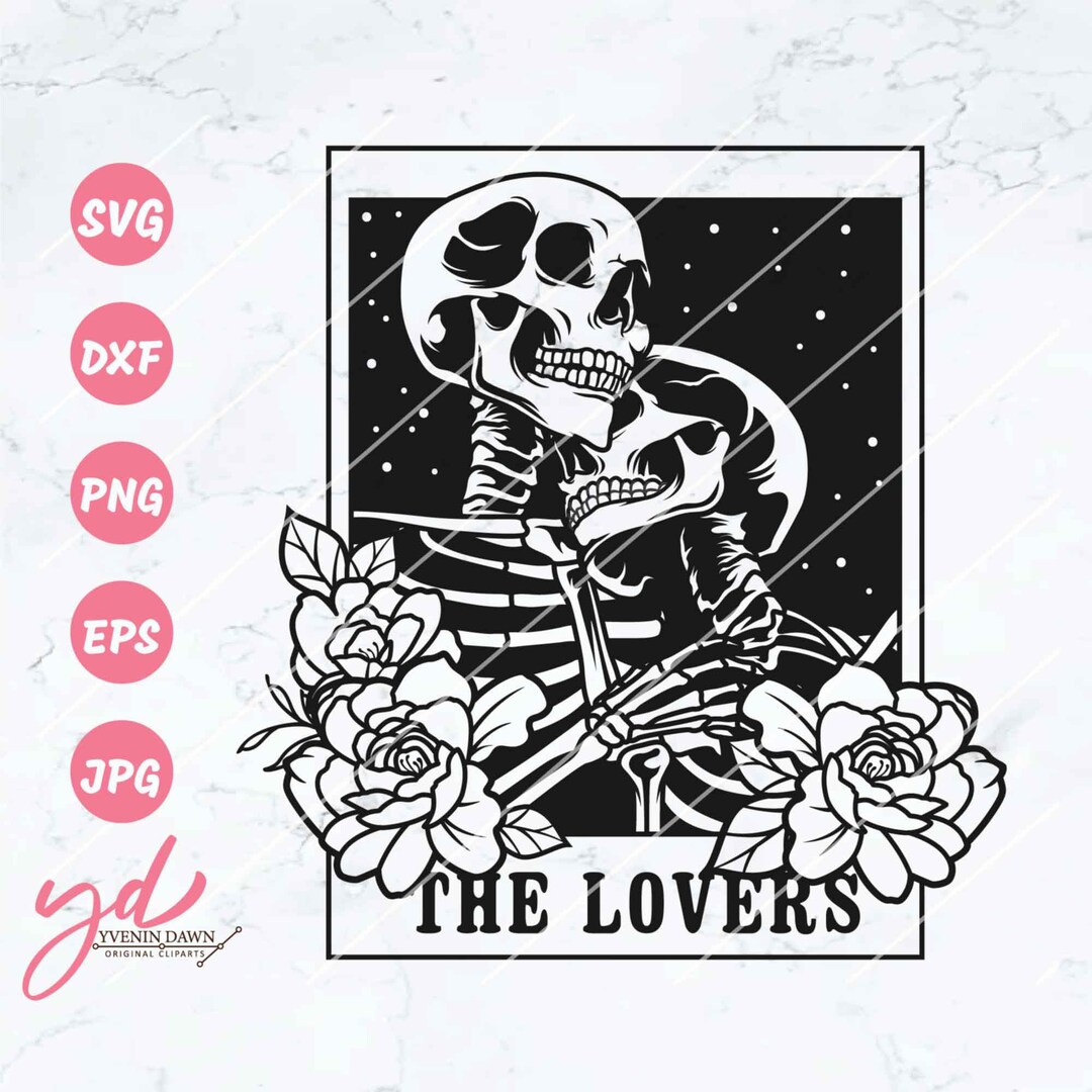 The Lovers Svg / Tarot Card Svg / Skull Lovers Svg / Dead - Etsy Italia