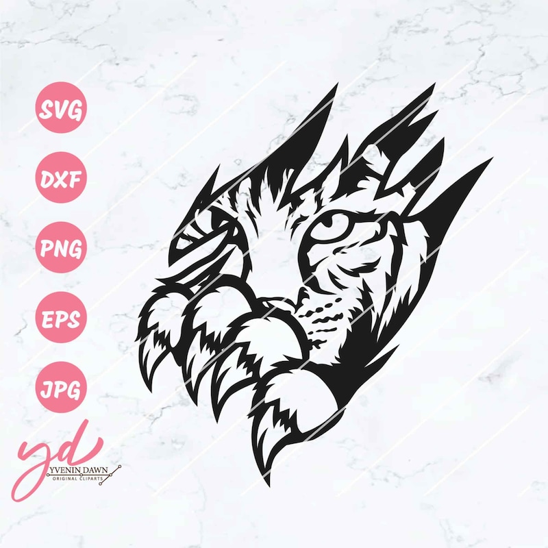 Svg Cougars and Claw Marks - Etsy