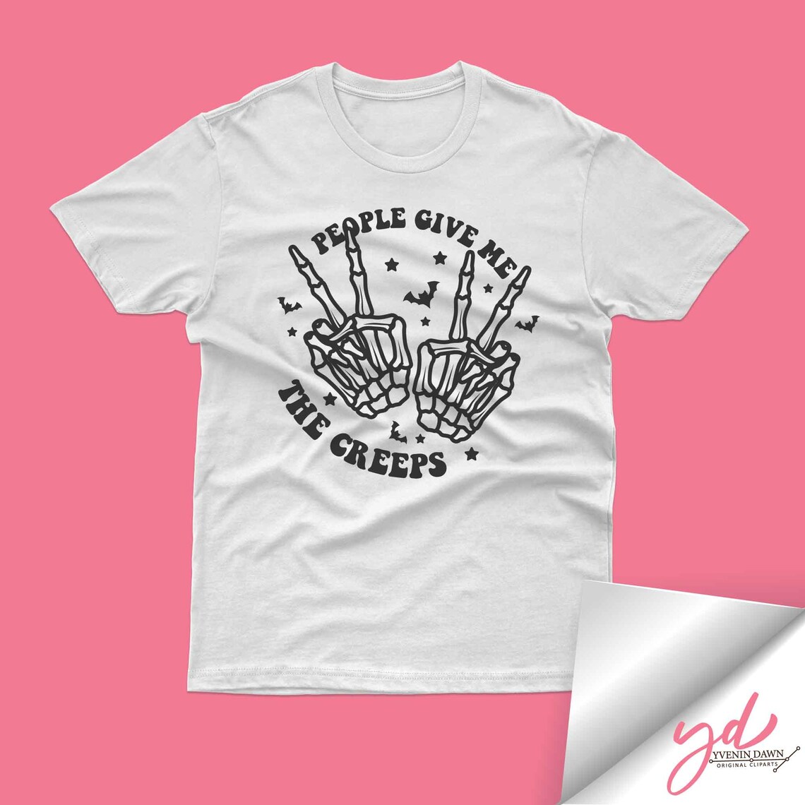 People Give Me the Creeps Svg Skeleton Hand Peace Sign Svg - Etsy