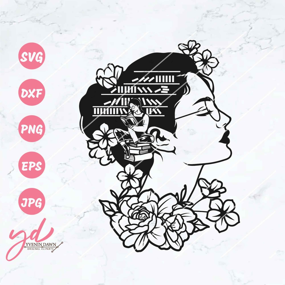 Book Lover Svg | Book Girl Svg | Bookish Svg | Book Worm Svg | Reading ...