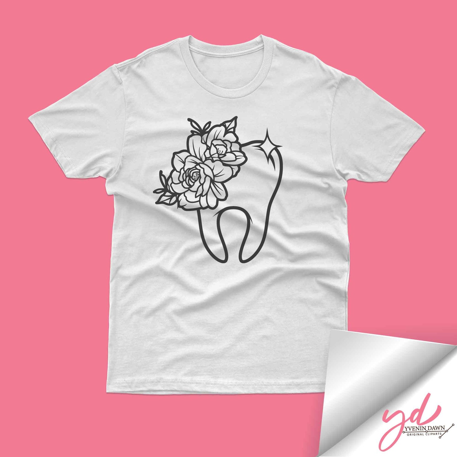 Floral Tooth Svg Png Floral Dentist Svg Dentistry Svg - Etsy