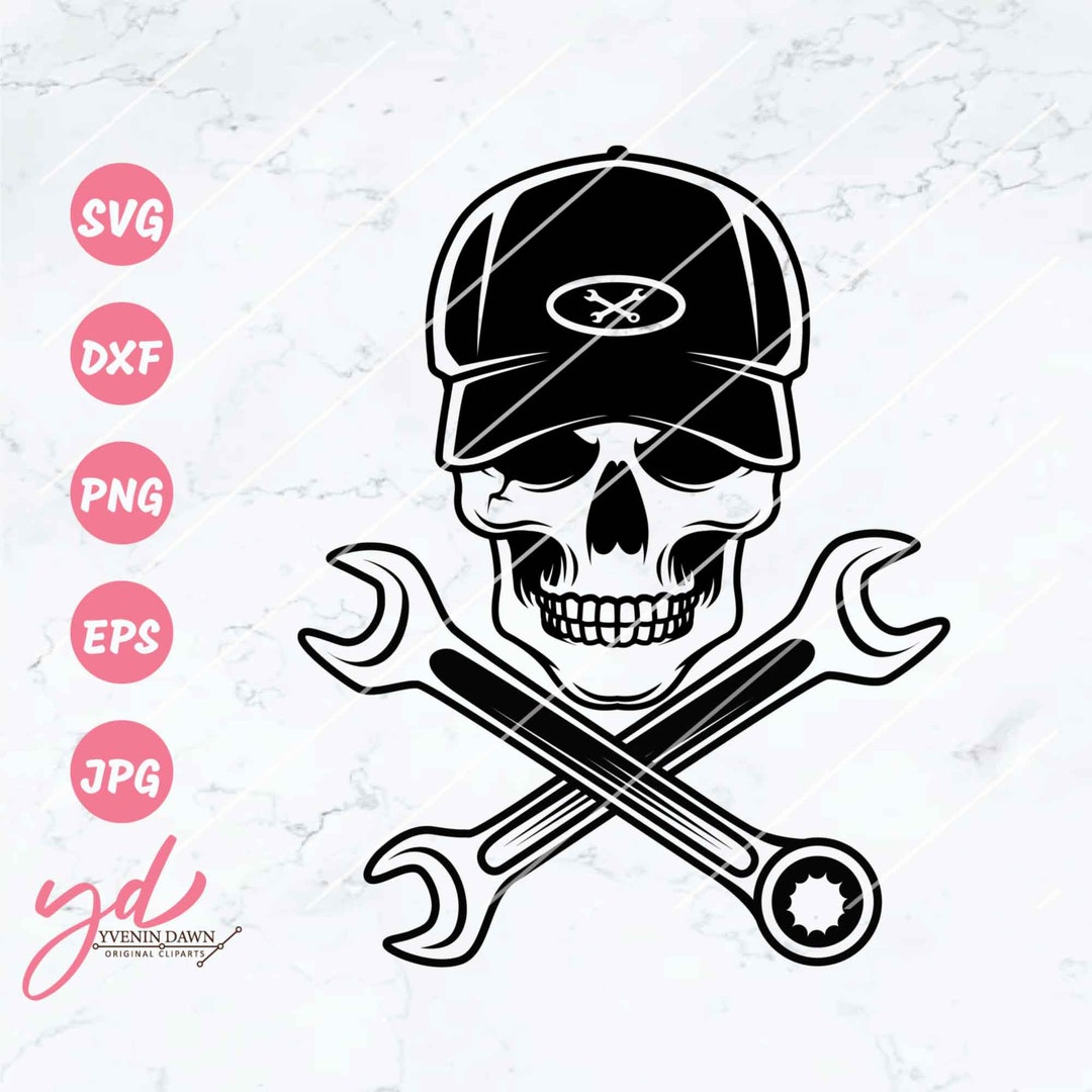 Mechanic Svg | Skull Mechanic Svg | Mechanic Logo | Skull Svg | Skull ...