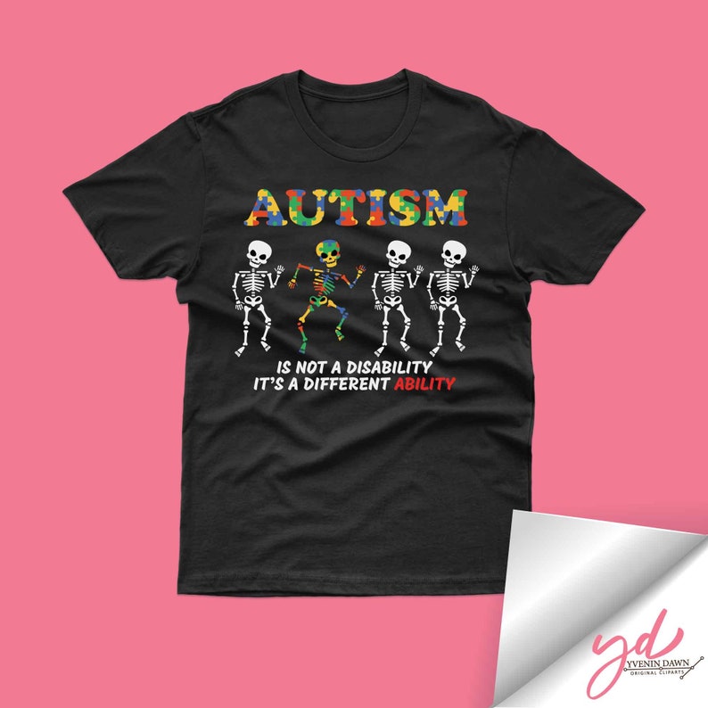 Autism Awareness Dancing Skeleton SVG Clipart (digital Download) - Etsy