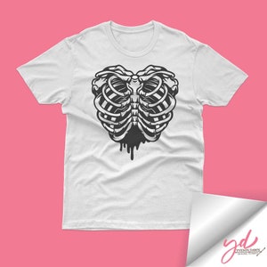 Dripping Ribcage Svg Png | Heart Ribs Svg | Heart Svg | Valentines Svg ...