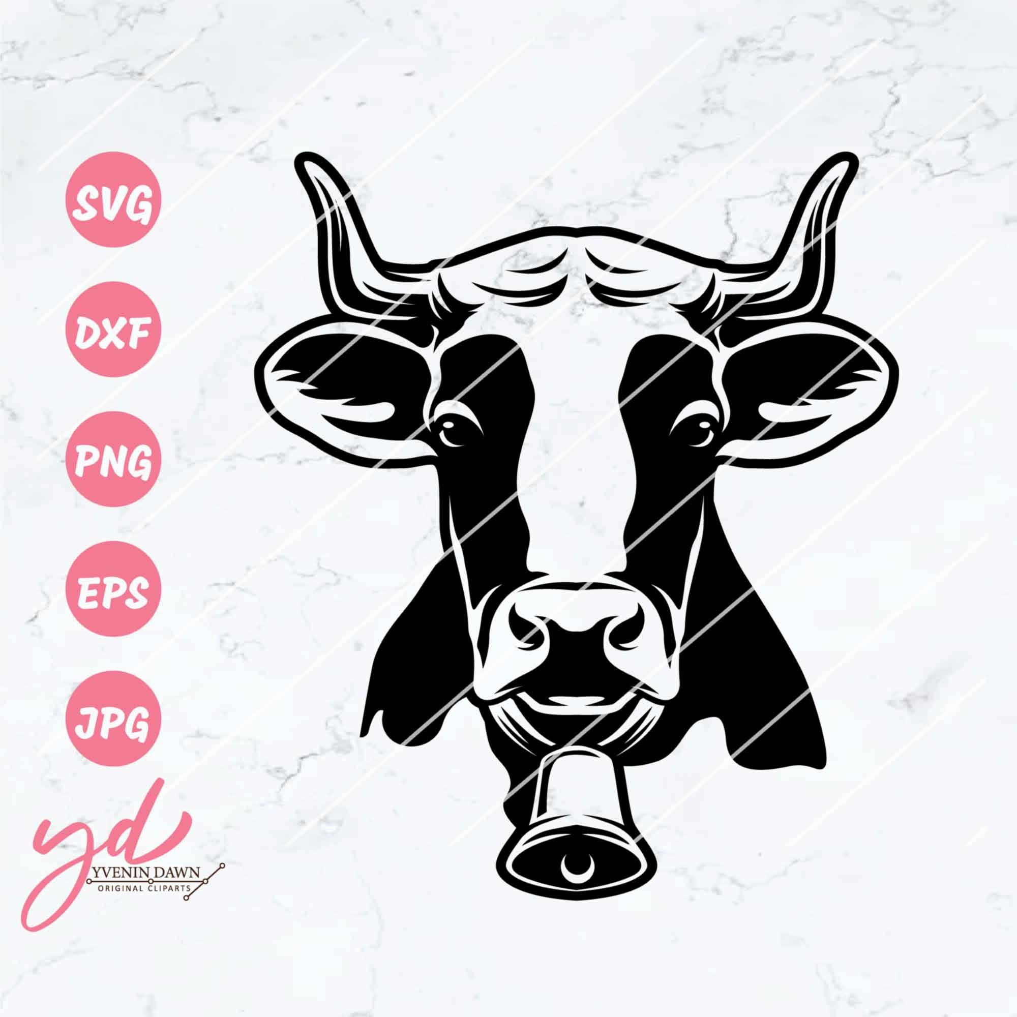 BoerderijKoe Svg Koe Svg Koe Gezicht Svg Koekop Svg - Etsy Nederland