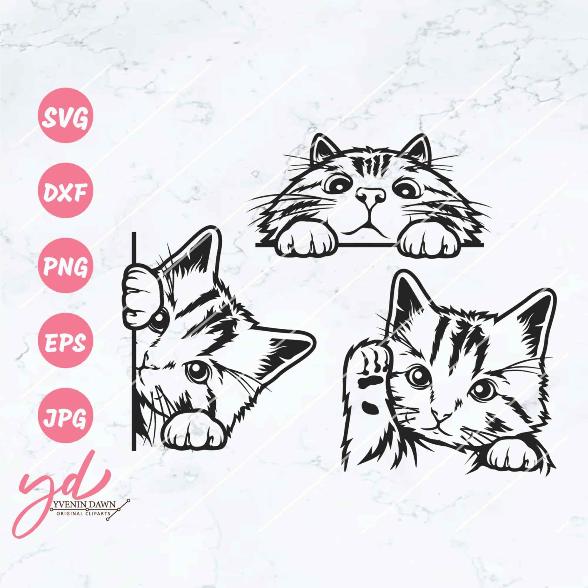 Cute Cat Svg Png Cute Peeking Cat Svg Curious Cat Svg - Etsy Canada