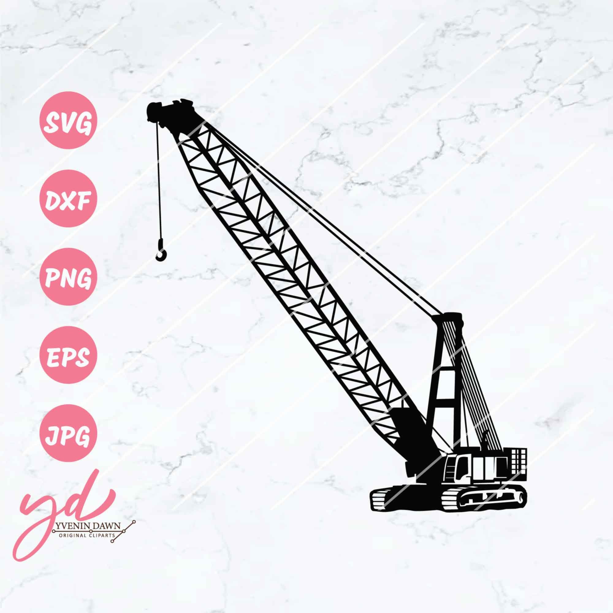 Crane Svg Construction Truck Svg Construction Svg Heavy | Etsy UK