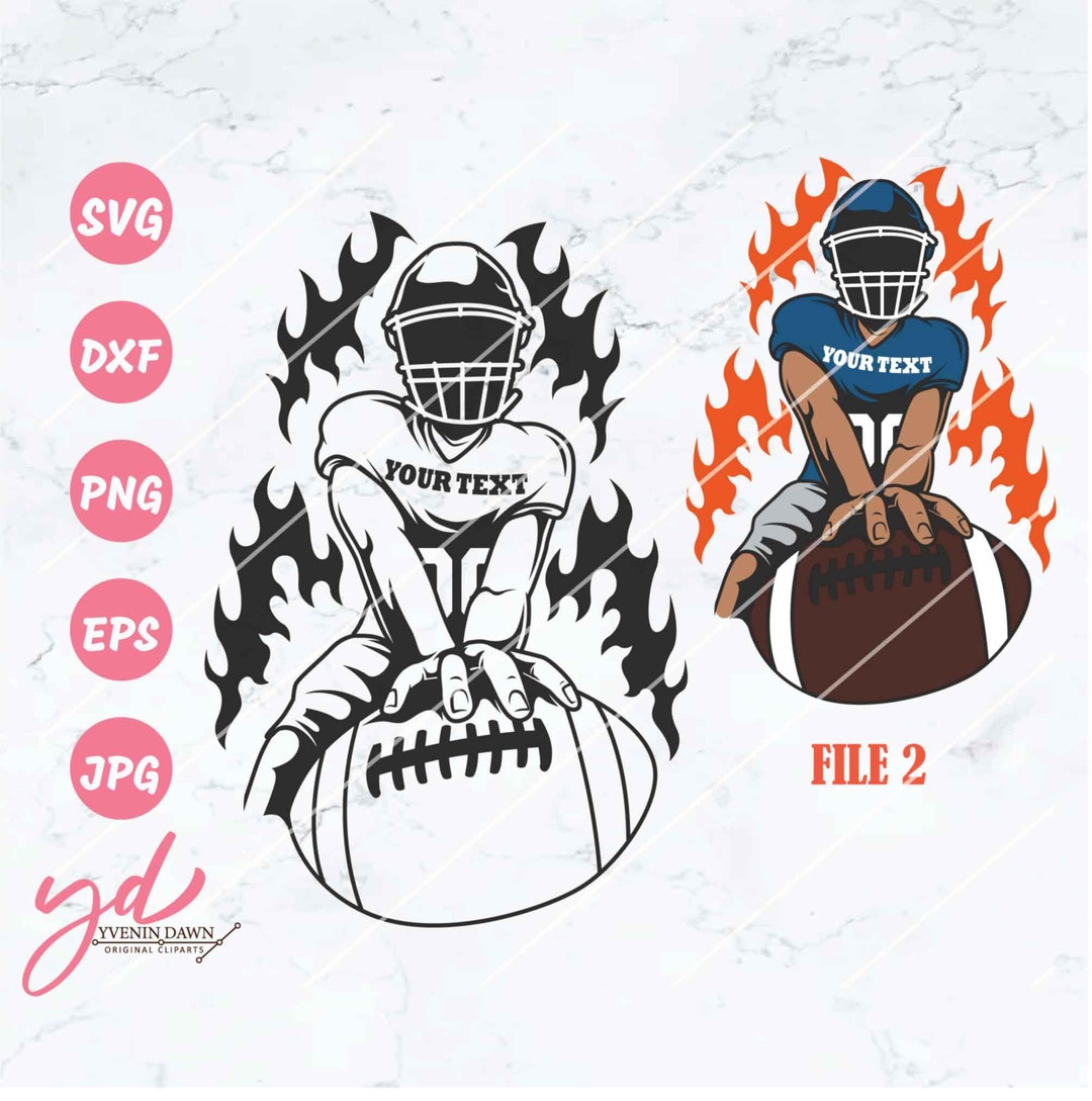 Football Player Svg Sports Svg Football Svg Customized Football Player ...