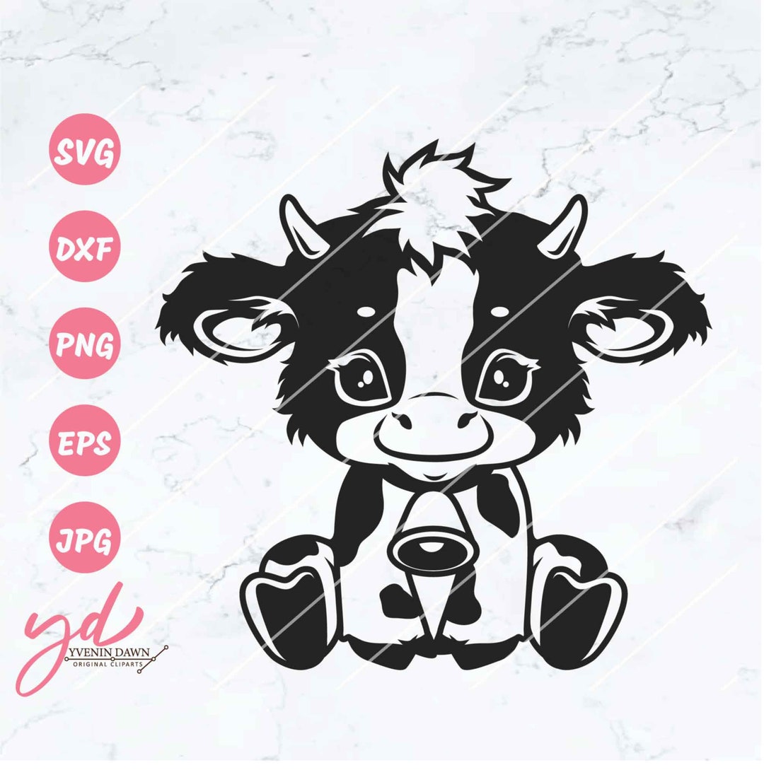 Cute Cow Sitting Svg Png | Cow Svg | Cute Cow Svg | Baby Cow Svg | Baby ...