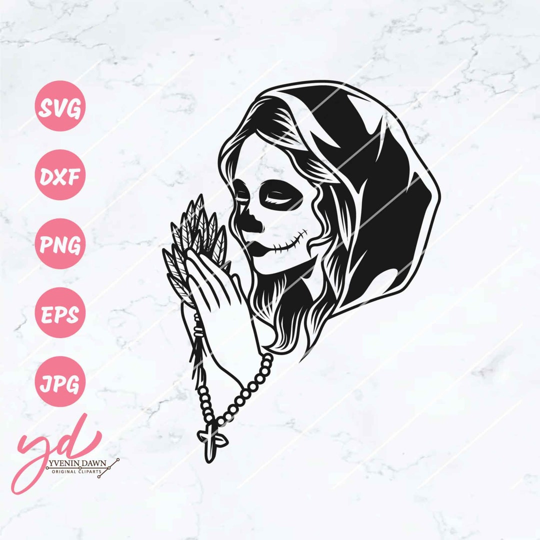 Sage and Hood Svg Png Sugar Skull Svg Halloween Svg Sage Svg Skull Svg ...