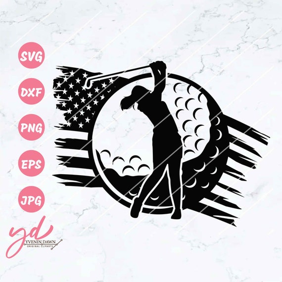 US Golf Svg US Golf Player Svg Golfing Svg Golf Clubs | Etsy