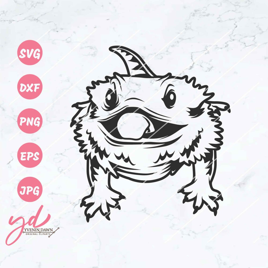 Cute Bearded Dragon Svg Png Bearded Dragon Face Svg Wild Animal Svg ...