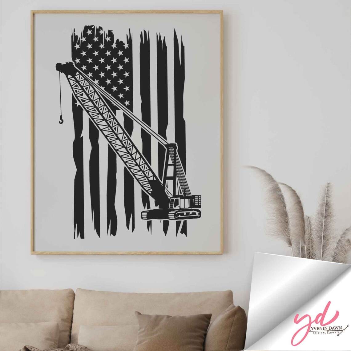 US Crane Svg US Heavy Equipment Svg Construction Svg | Etsy