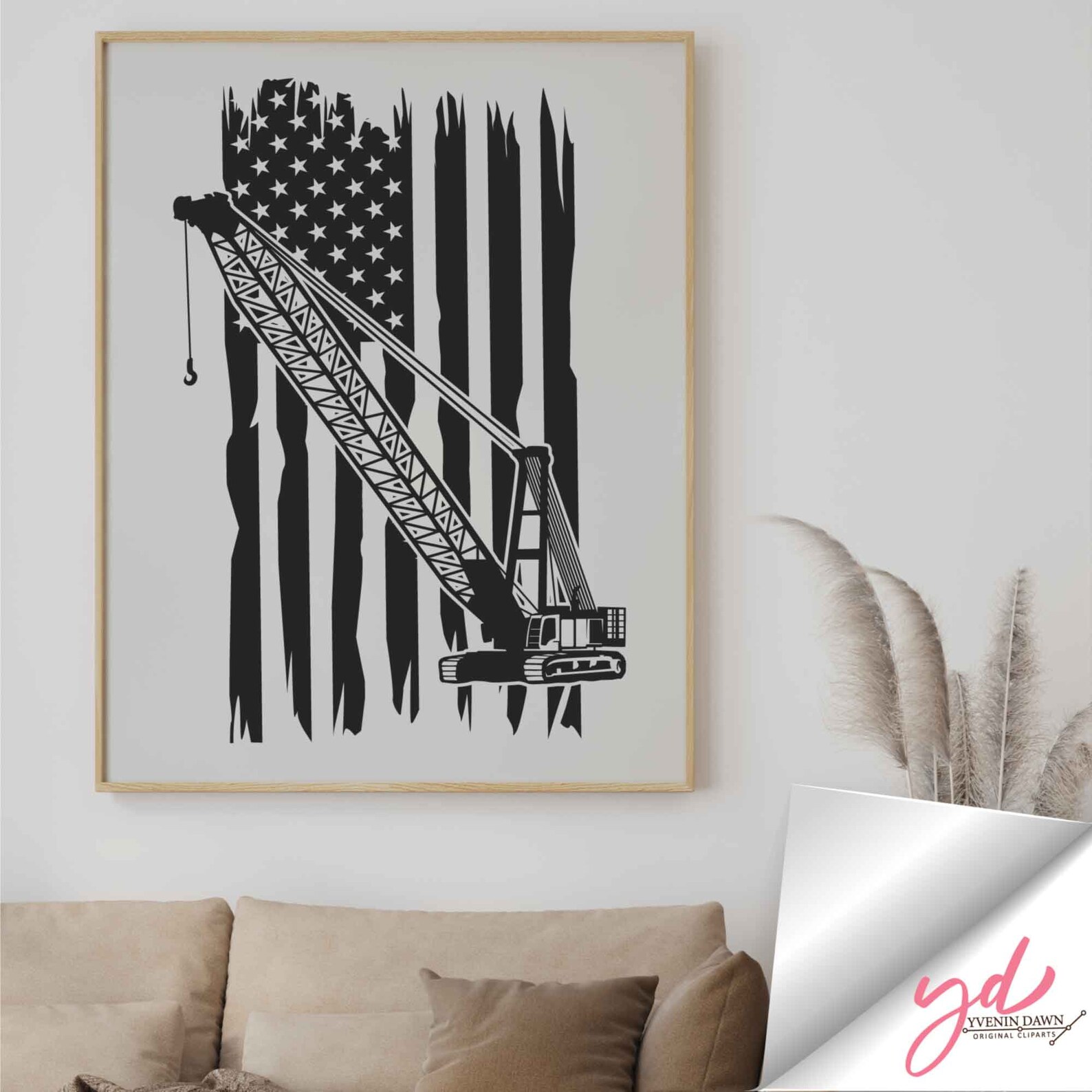 US Crane Svg US Heavy Equipment Svg Construction Svg | Etsy