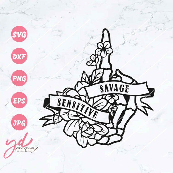 Savage Skeleton Svg - Etsy